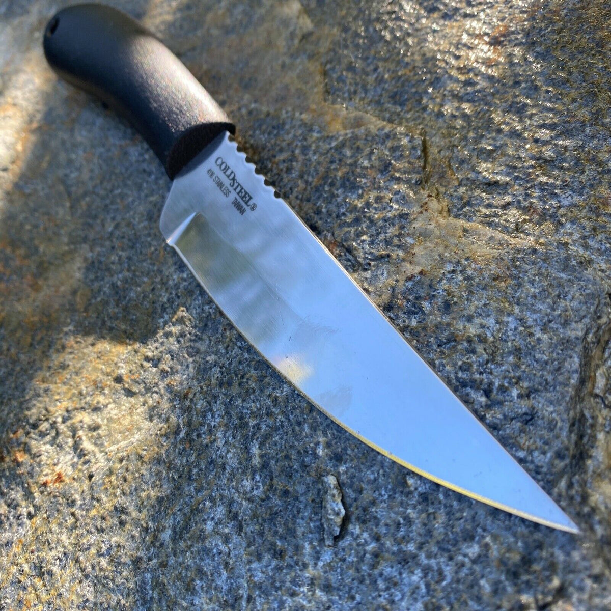 COLD STEEL ROACH BELLY FIXED STAINLESS BLADE KNIFE, MAY WORN AS NECK K ...